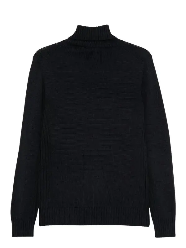 KANGRA Roll-neck Ribbed-trim Sweater - Blue