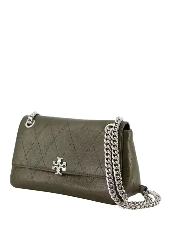 Tory Burch Small Charlie Quilted Shoulder Bag - Green