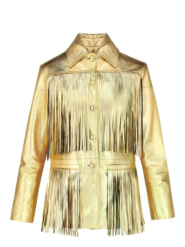 DANCASSAB Dixie Fringe-trim Jacket - Gold