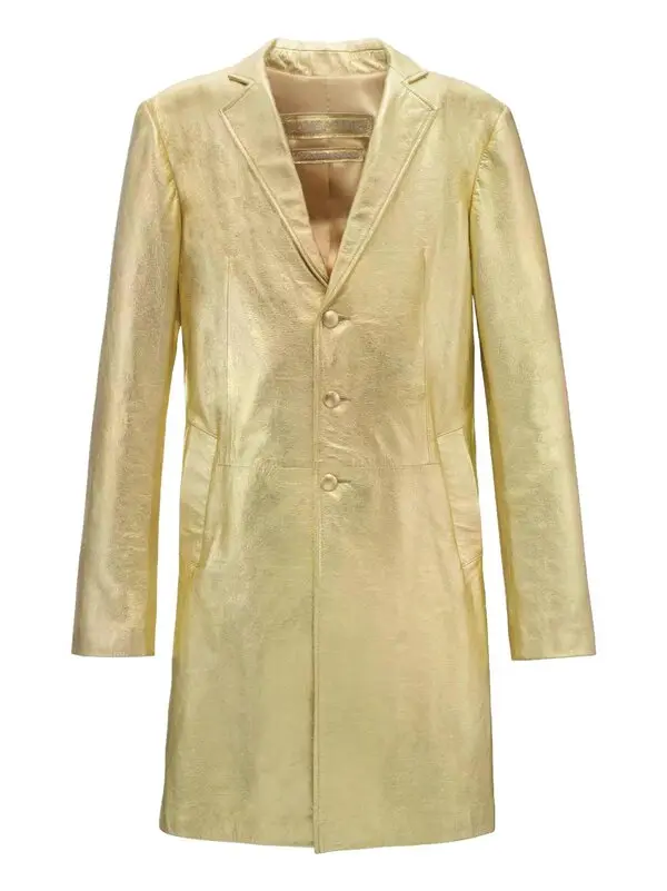 DANCASSAB Leandra Single-breasted Coat - Gold