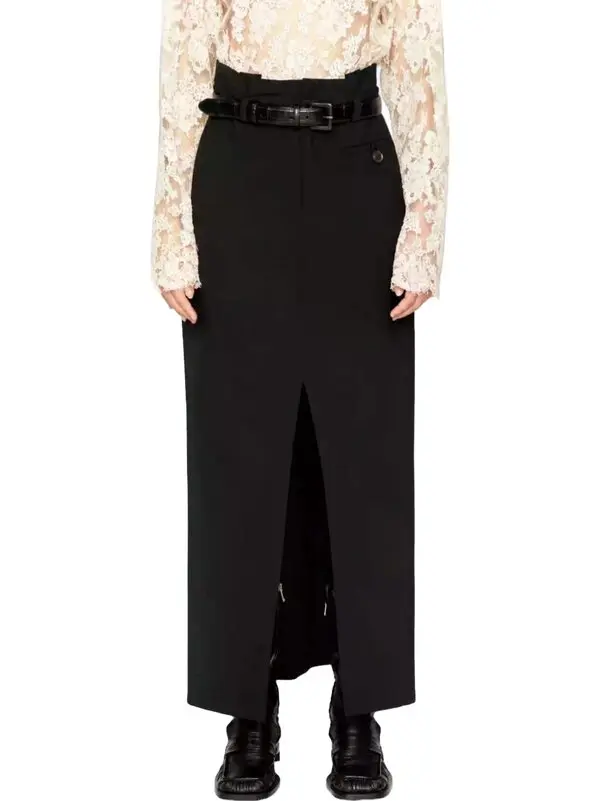 Sea Remi Belted Maxi Skirt - Black