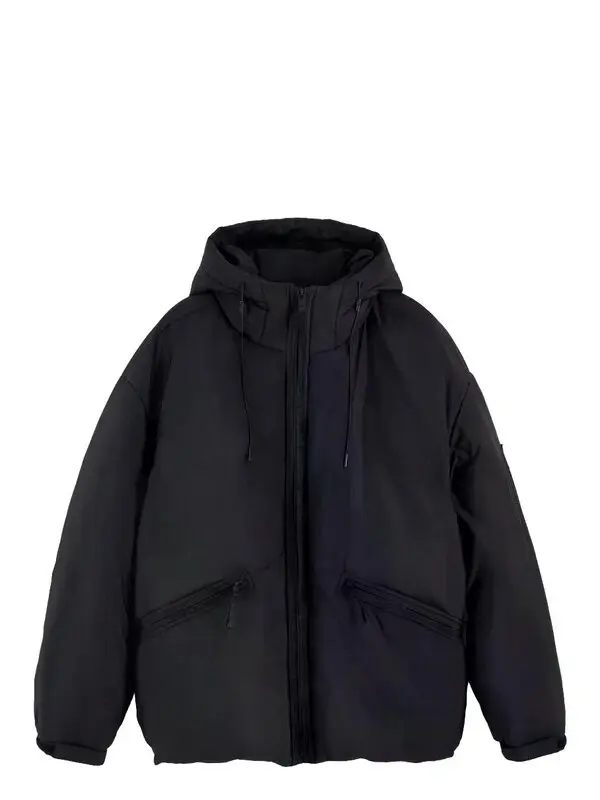 Tommy Hilfiger Logo-patch Hooded Padded Jacket - Black