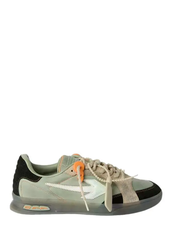 Off-White Eop Worn Out Panelled Sneakers - Green