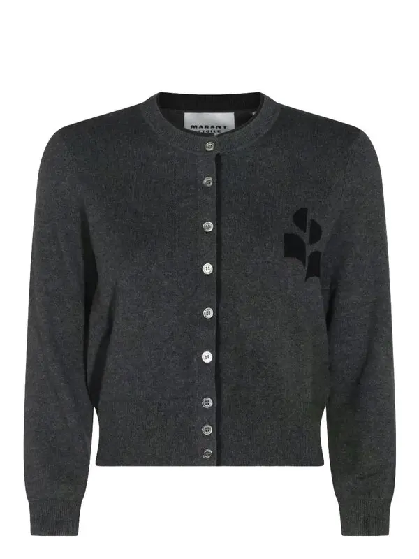 MARANT ETOILE Lona Logo-embroidered Cardigan - Grey