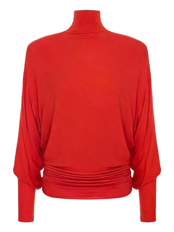 MANURI Romy Padded-shoulder Romy Blouse - Red