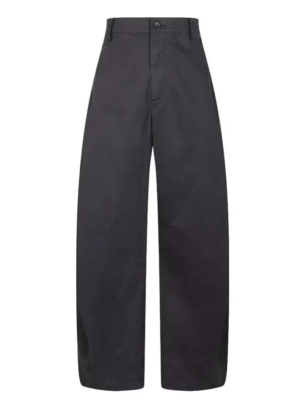 CROQUIS Patch-pocket Wide-leg Trousers - Black