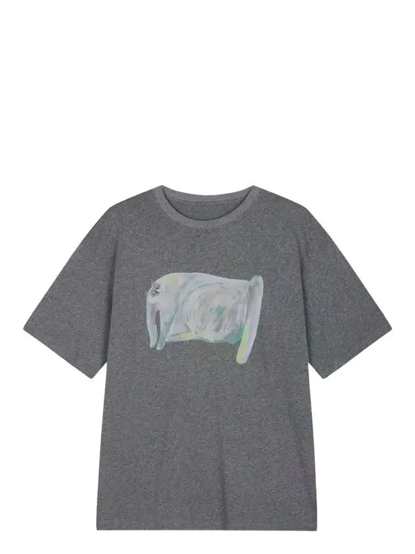 JNBY Crewneck Short Sleeve T-shirt With Graphic Print - Grey