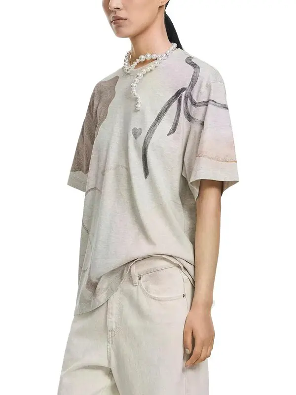 JNBY Abstract Print T-shirt - Neutrals