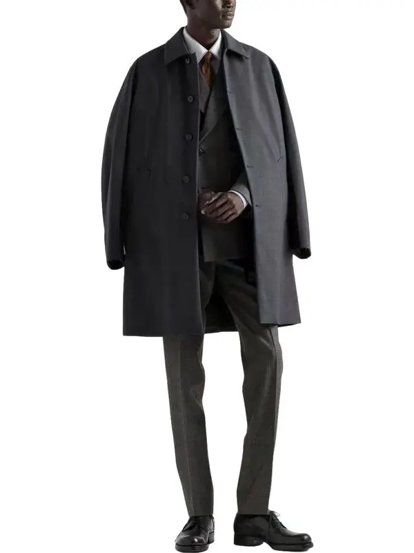 Prada Technical Wool Coat - Grey