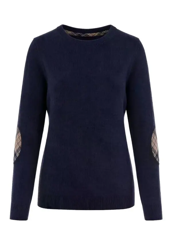 Barbour Tartan-patch Sweater - Blue