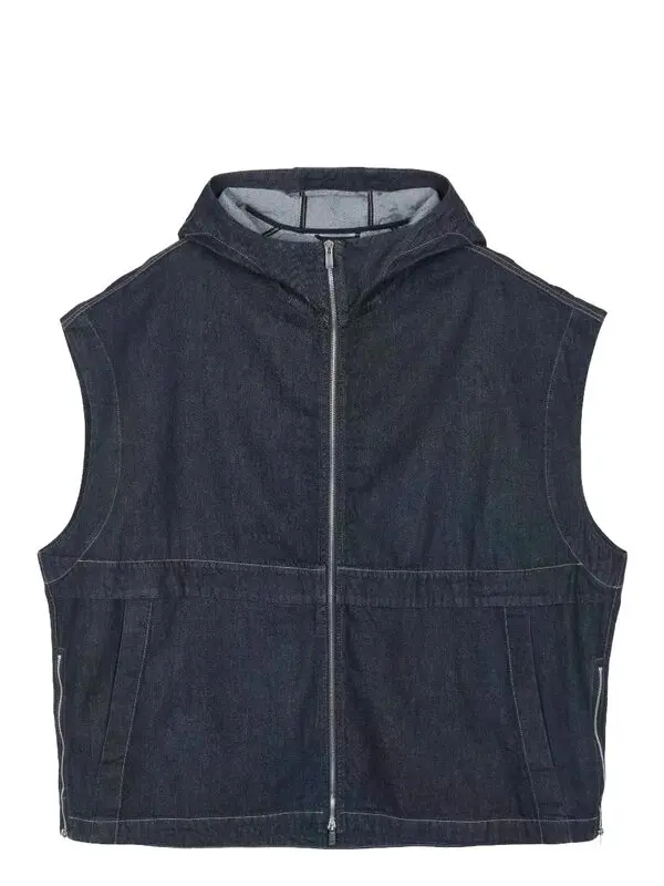 CROQUIS Hooded Oversized Vest - Blue