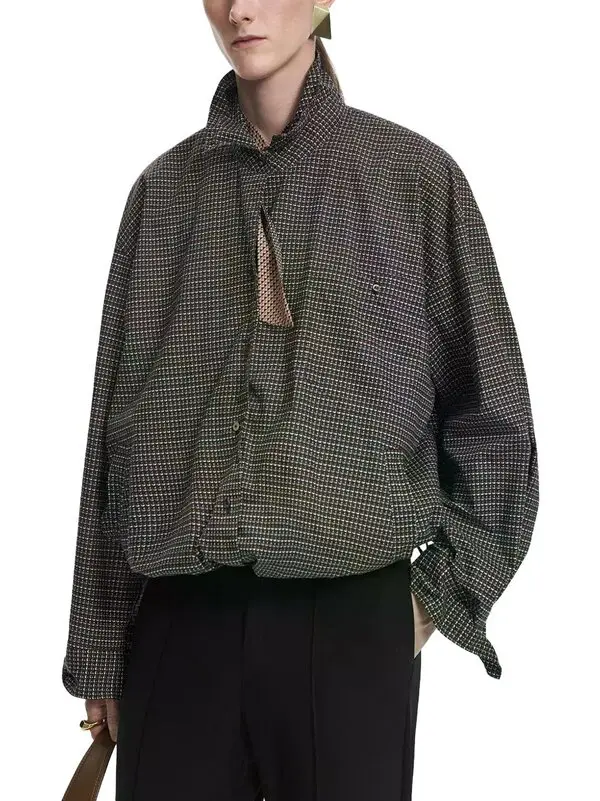 JNBY Geometric Print Oversized Shirt - Black