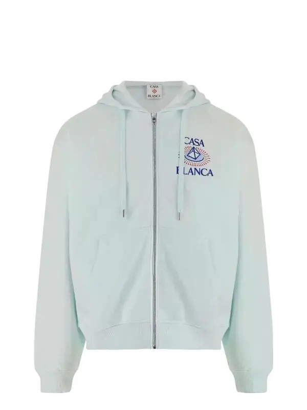 Casablanca Celestial Pyramid Zip-up Hoodie - Blue