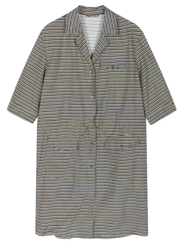 JNBY Geometric-print Mini Dress - Grey