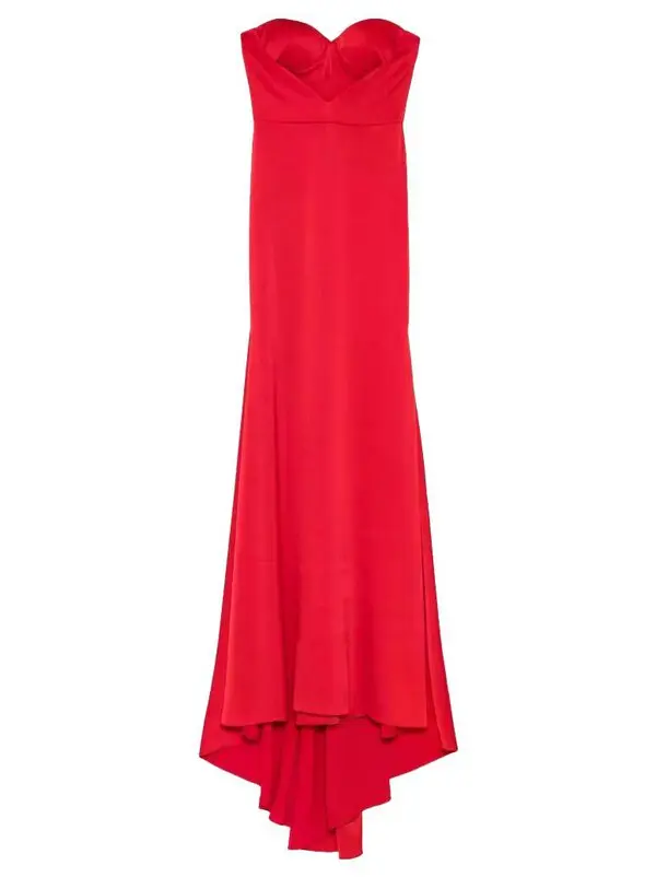 Alex Perry Strapless Fishtail Gown - Red