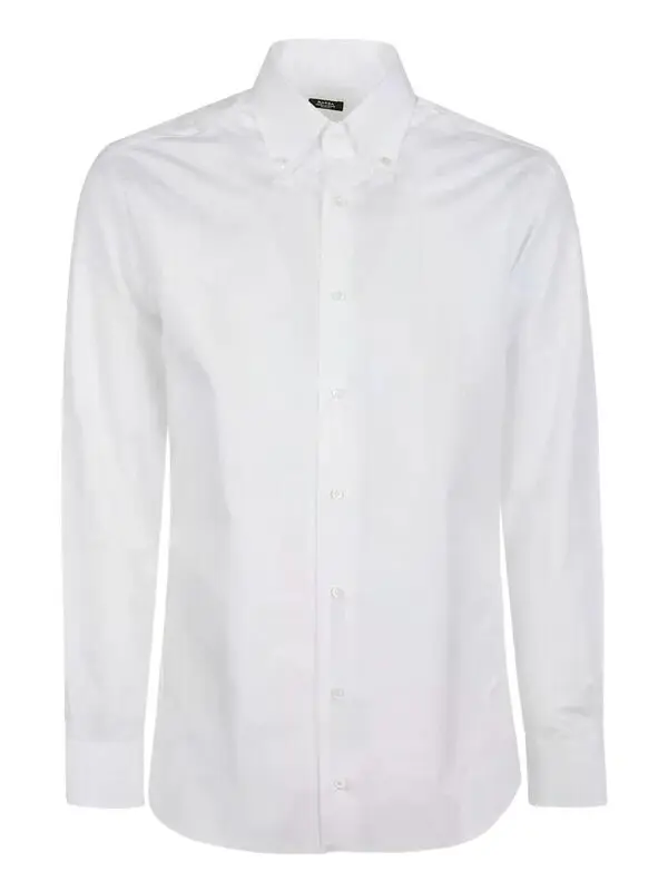BARBA NAPOLI Button-down Collar Shirt - White