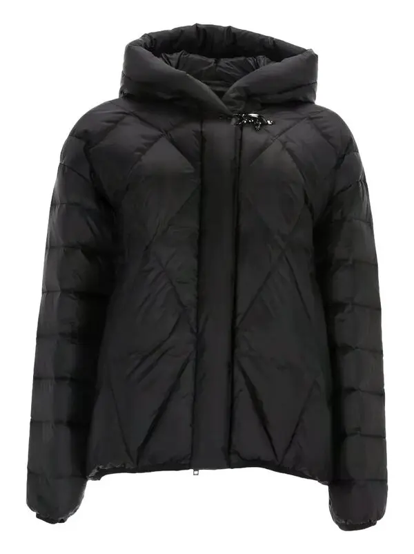 FAY Quilted Hooded Puffer Jacket - Black