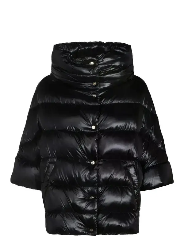 Herno Quilted High-neck Coat - Black