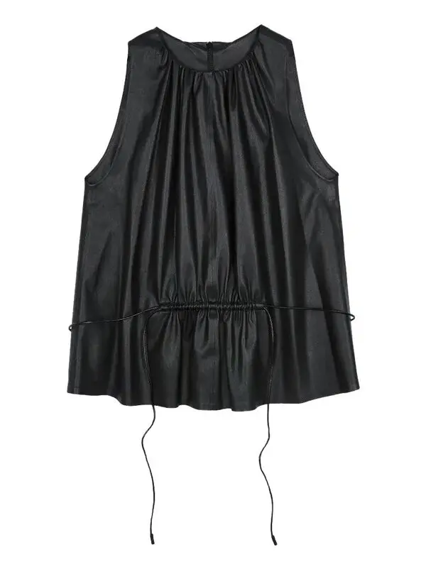 LESS Drawstring-detail Blouse - Black