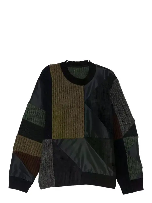 Sacai Saicai X A.p.c. Quilts Sweater - Blue