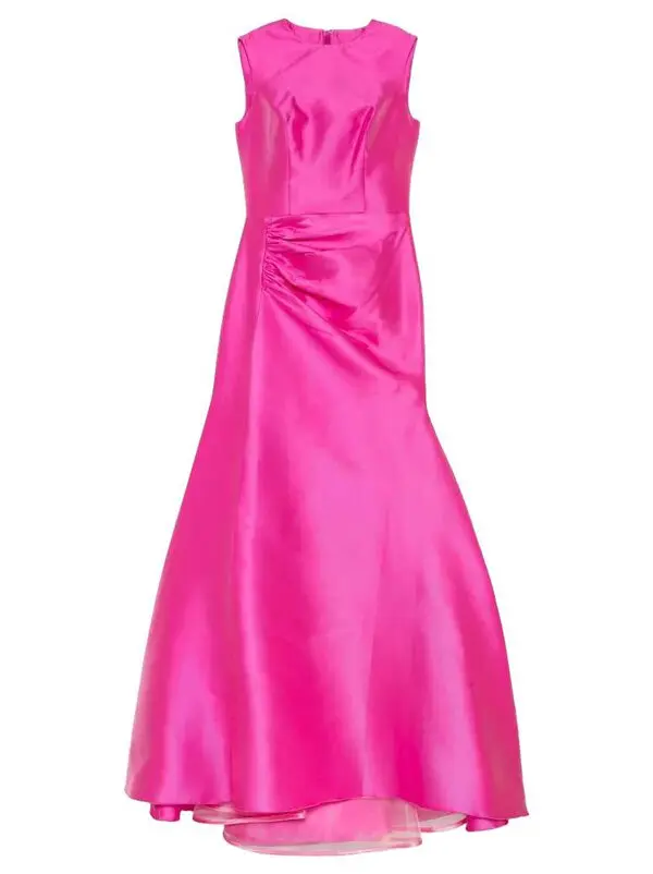 ISABEL SANCHIS Ruched Fishtail Gown - Pink