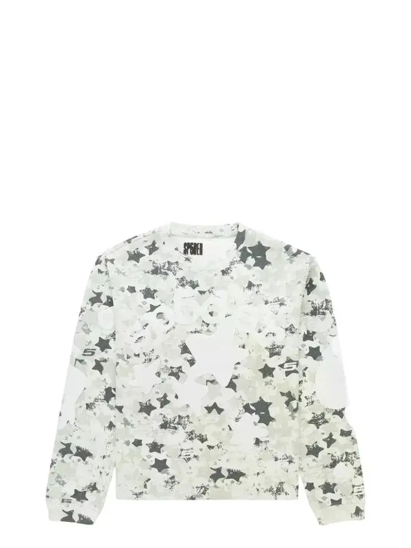 SP5DER Beluga Star-print Thermal Sweater - White