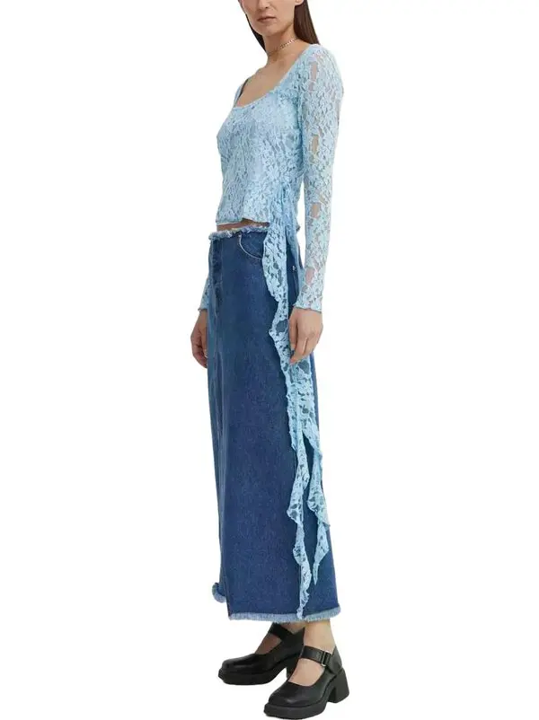 RÉSUMÉ Lace V-neck Top - Blue