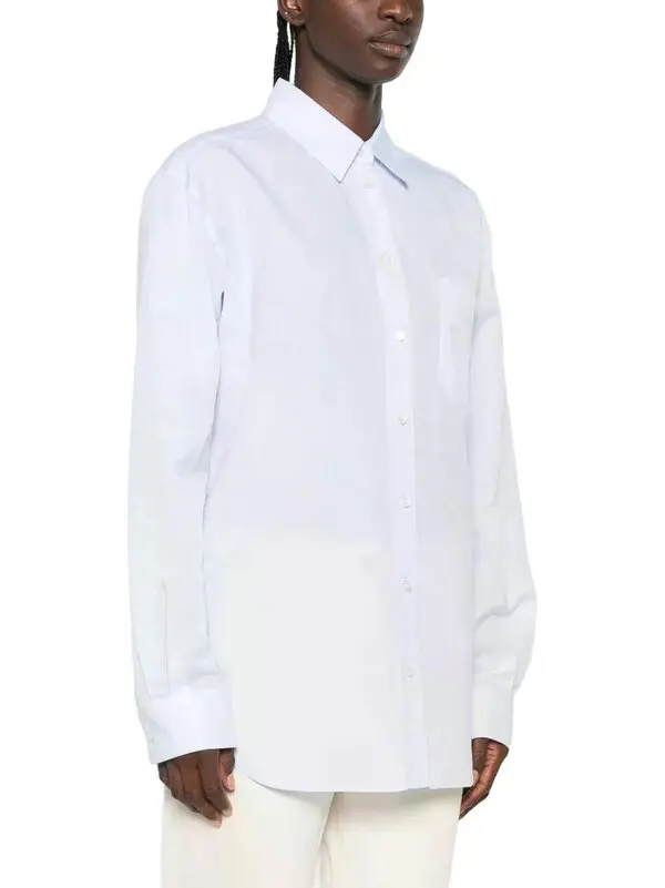 THE ROW Gavina Button-down Long-sleeve Shirt - Blue