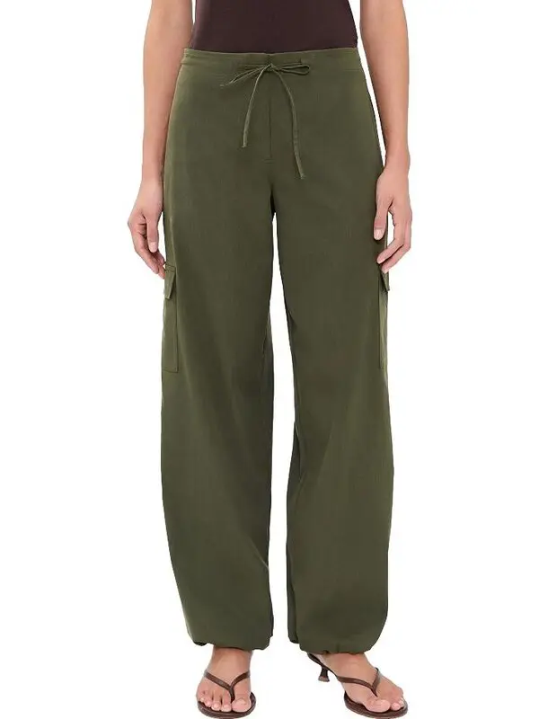 REFORMATION Sawyer Cargo Pants - Dark Green