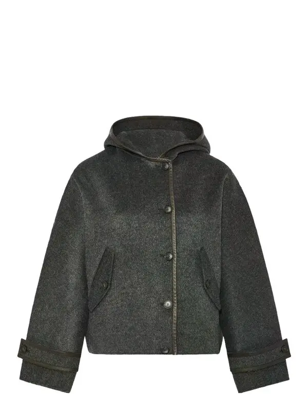 YVES SALOMON Hooded Double-sided Jacket - Grey