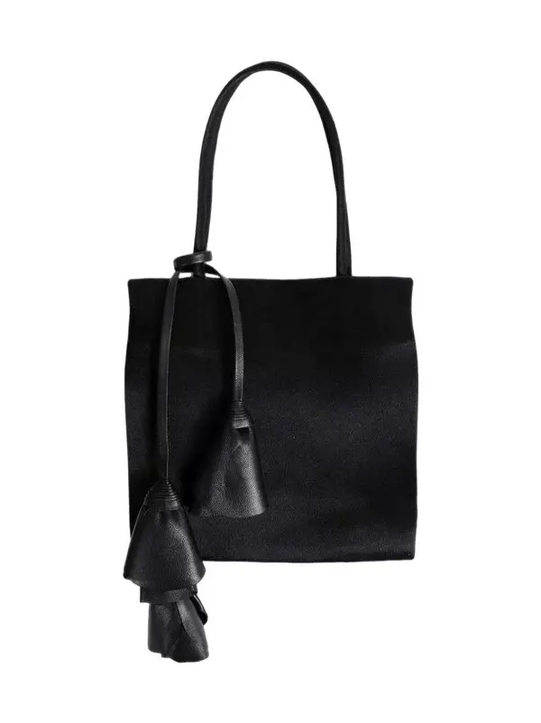 Magda Butrym Julia Floral Embellished Silk Shoulder Bag - Black