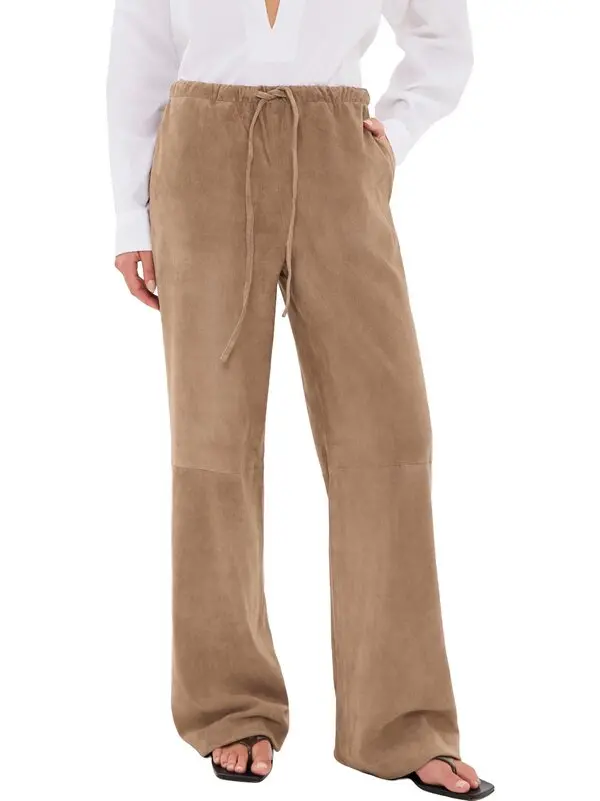 Sprwmn Kauai Suede Pants - Taupe