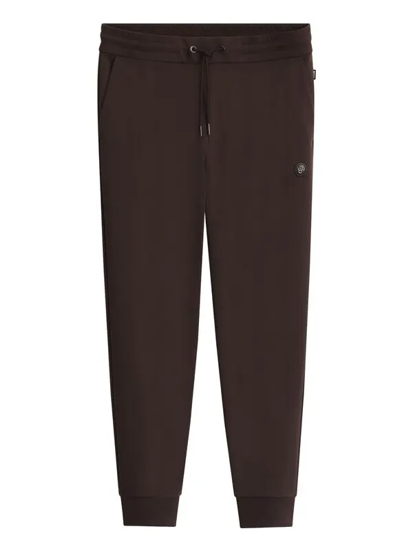 BOSS Cotton-blend Track Pants With Double B Monogram Badge - Dark Brown