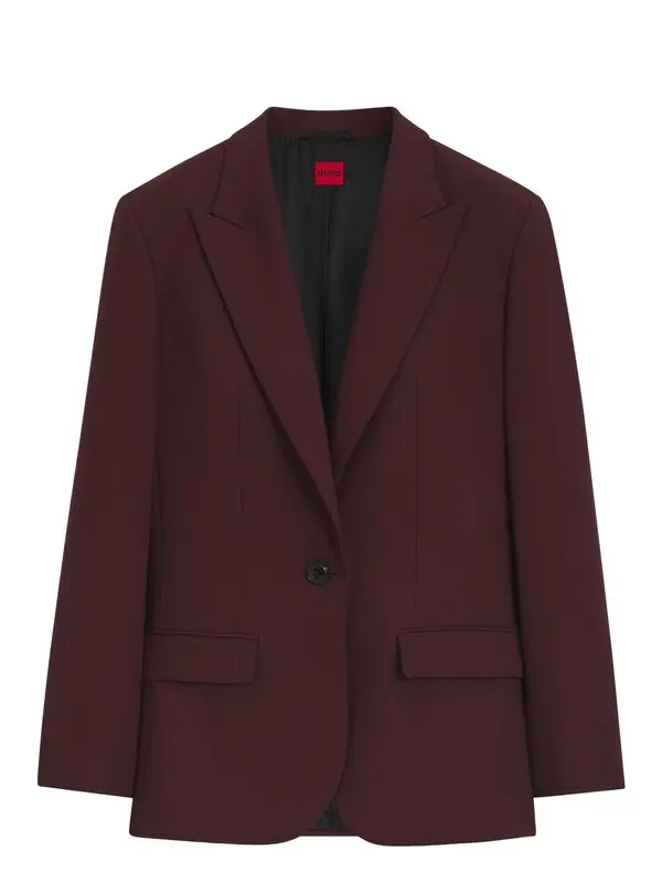 Hugo Modern-fit Blazer With Peak Lapels - Brown
