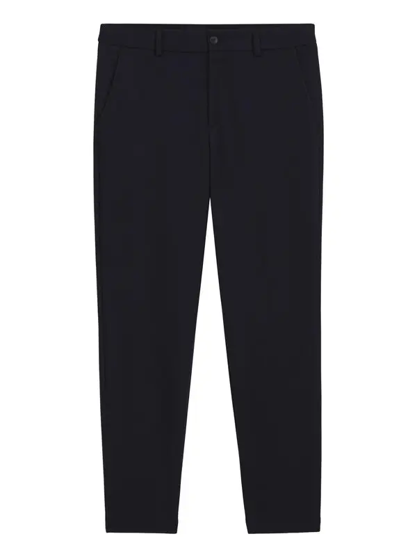 BOSS Tapered-fit Micro-patterned Stretch Jersey Pants - Dark Blue