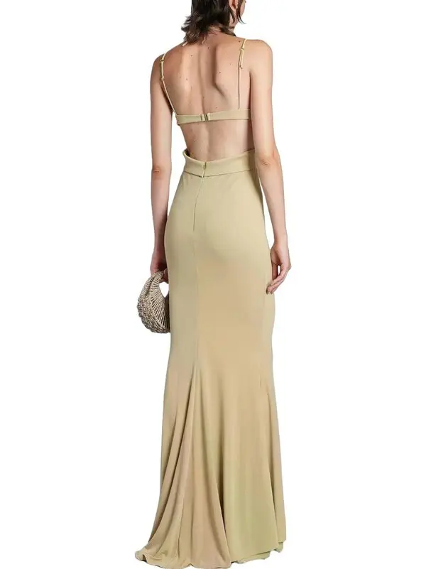 HIBOURAMA Venere Crystal-embellished Maxi Dress - Green