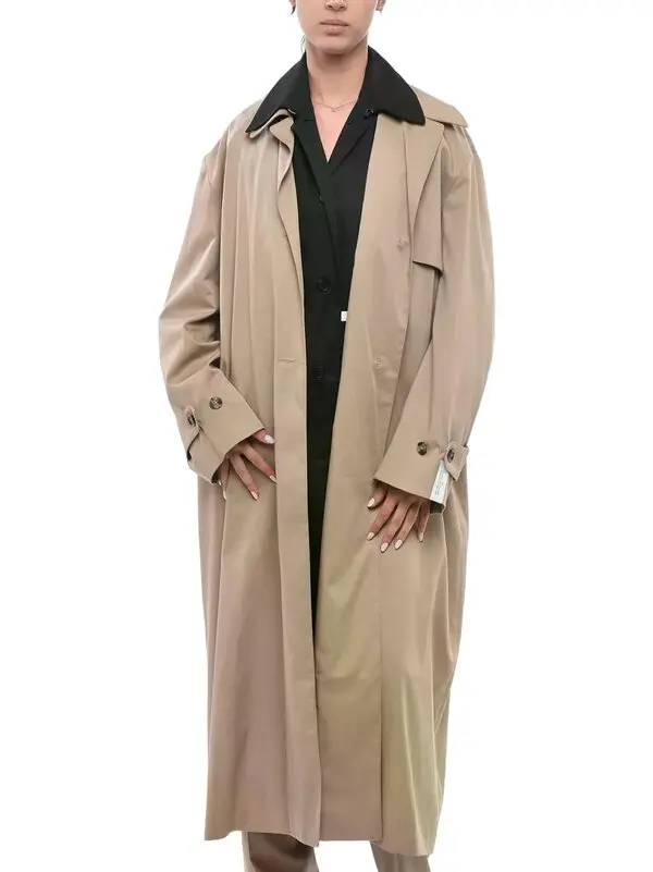 Rokh Layered-detail Trench Coat - Neutrals