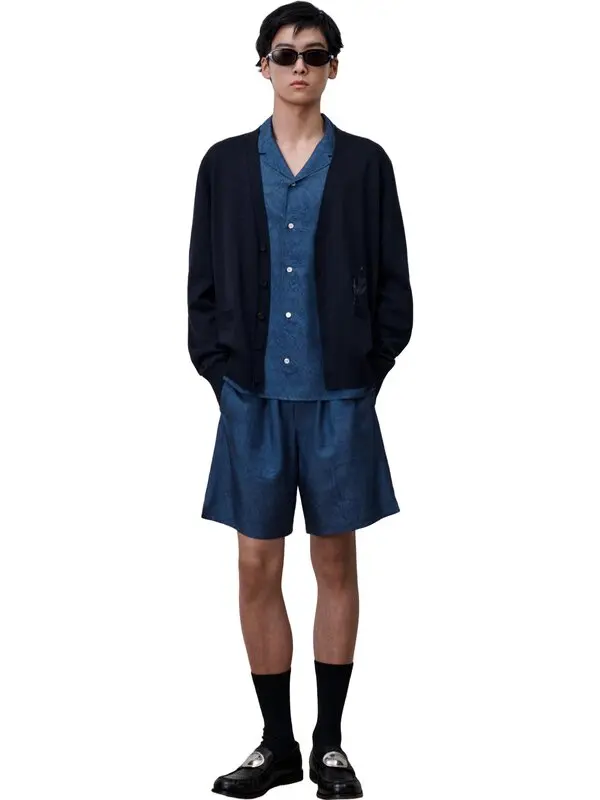 Dior Colibri Shorts - Blue Silk Twill