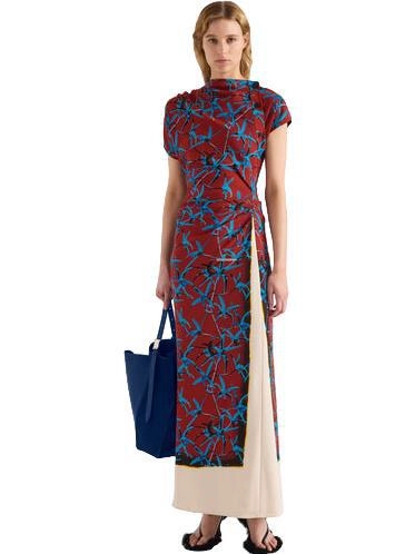Proenza Schouler Printed Stretch Cady Anais Dress - Madder Multi