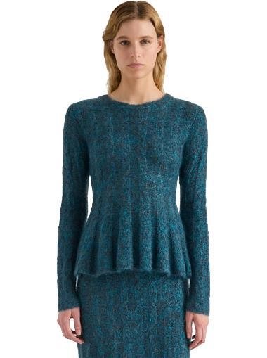 Proenza Schouler Looped Mohair Joelle Top - Blue Multi