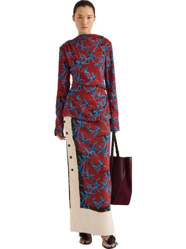 Proenza Schouler Anais Skirt - Madder Multi
