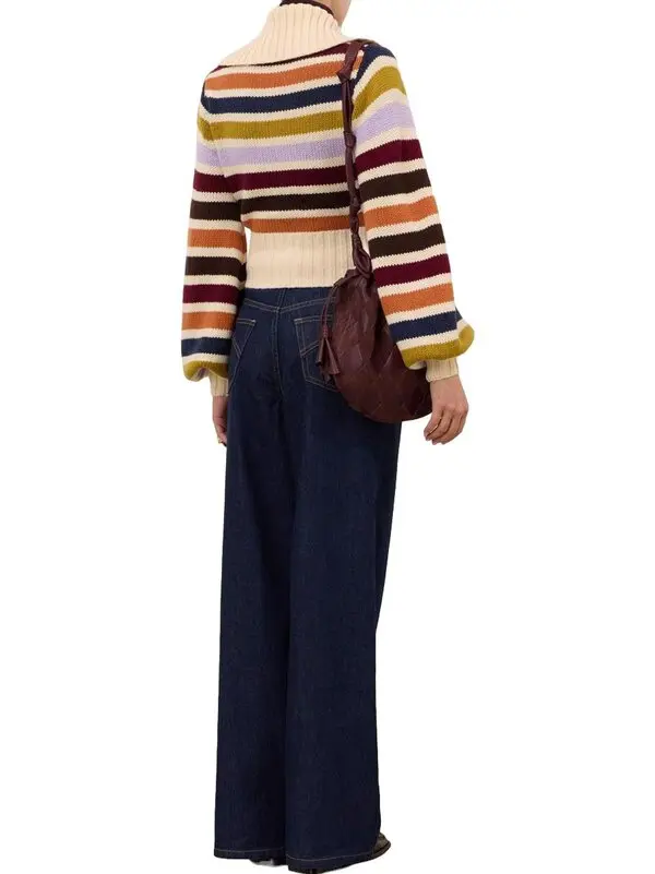Zimmermann Valiant Wool Striped Bomber - Multi