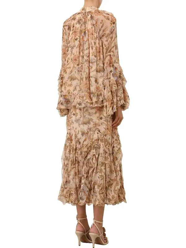 Zimmermann Ascent Cascading Blouse - Cream Daisy
