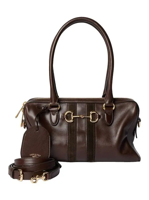 Gucci Borsetto Medium Boston Bag Leather - Brown