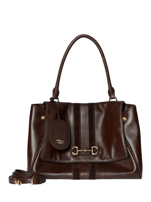 Gucci Paparazzo Medium Top Handle Bag Leather - Brown