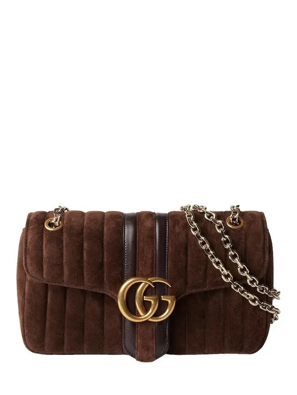 Gucci Gg Marmont Shoulder Bag - Brown