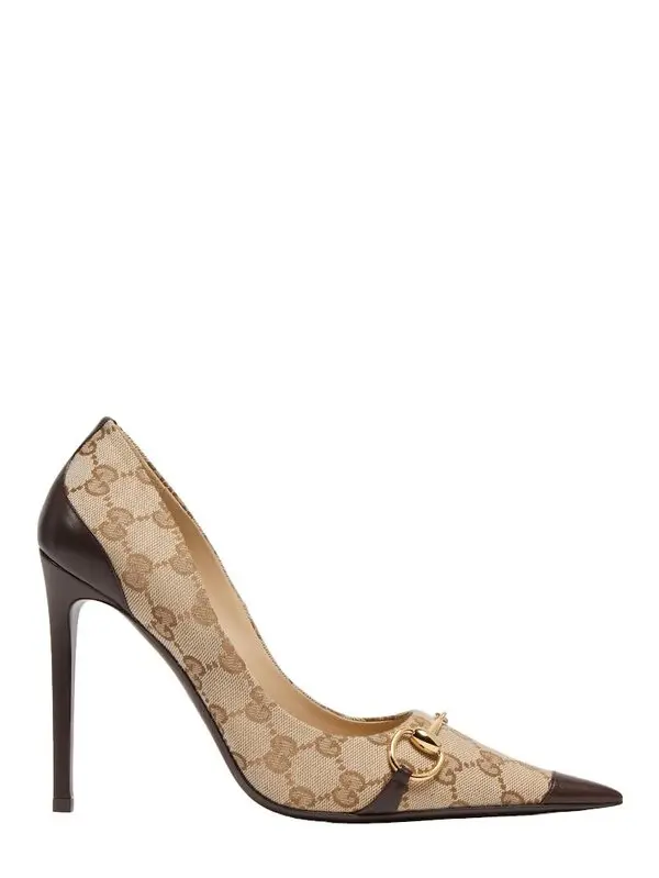 Gucci Donna Pump Gg Canvas - Beige