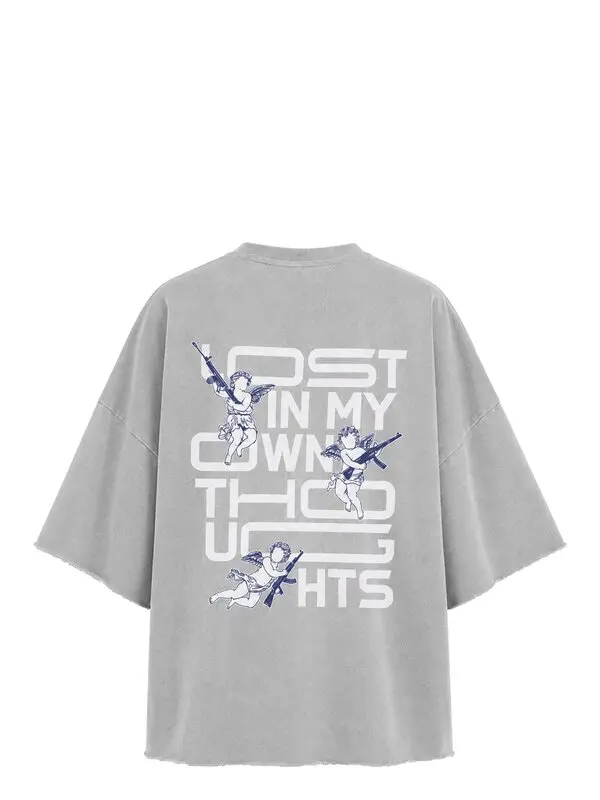 MYSIMPLICATED Lost Oversized T-shirt W - Grey