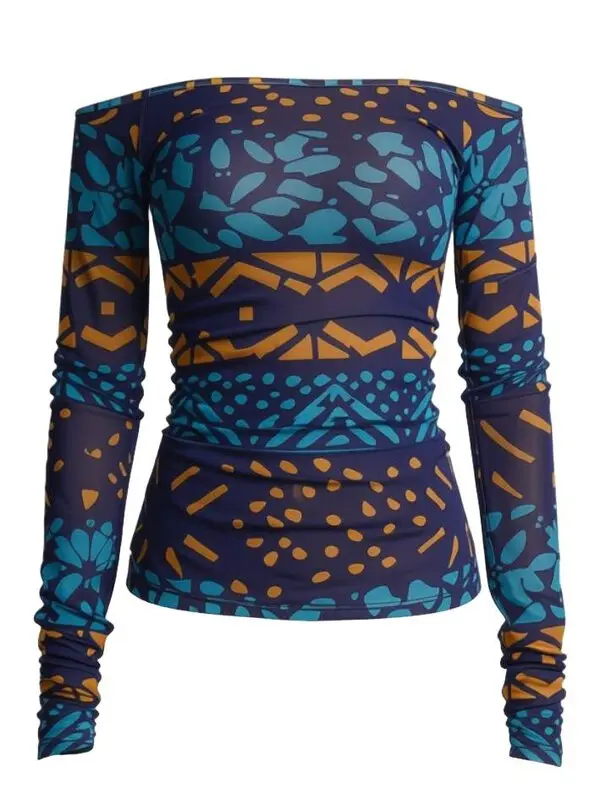 OFUURE Anu Off-shoulder Top - Blue