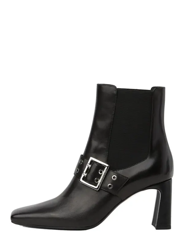 Karl Lagerfeld Kati Buckle Chelsea Boots - Black